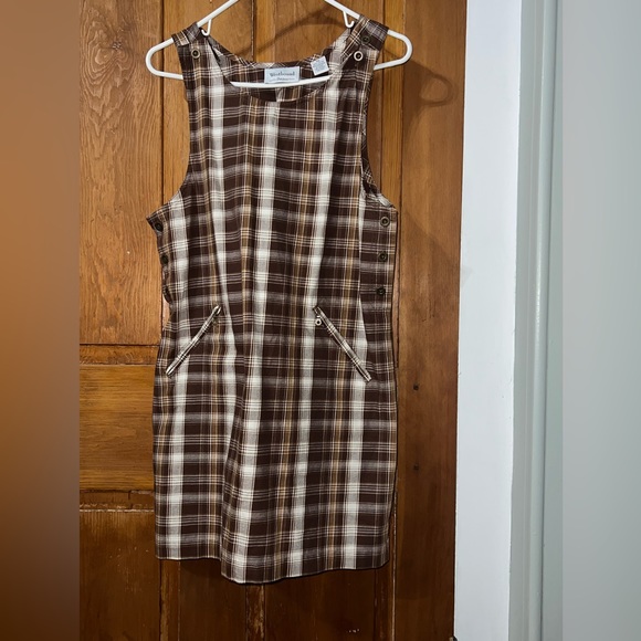 Westbound | Dresses | Vintage 9s Westbound Multicolored Plaid Pinafore ...